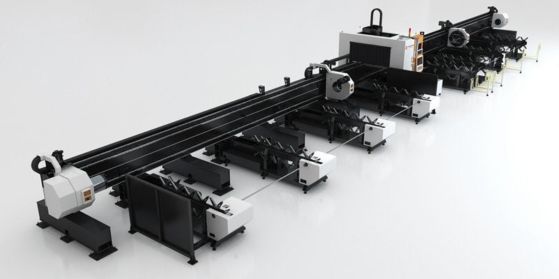 Four-chuck Laser Tube Cutting Machine - Golden Laser